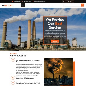 Factory Website Template - TemplateOnWeb