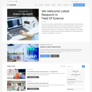 Scientific Website Template - TemplateOnWeb