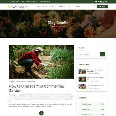 Plant Nursery Website Template - TemplateOnWeb