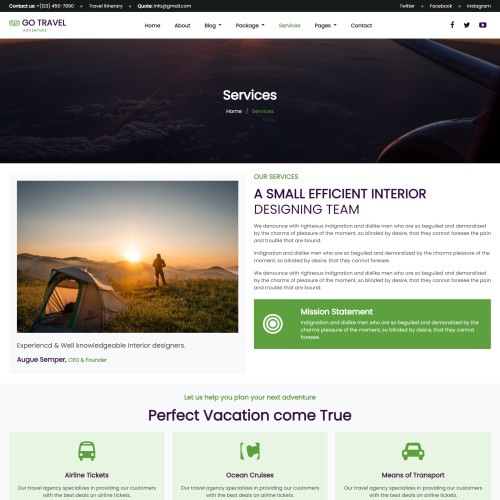 Travel Packages Website Template In Bootstrap 5 - TemplateOnWeb