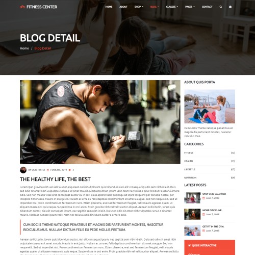 Fitness Center Website Templates - TemplateOnWeb