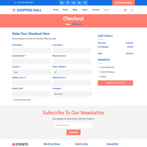 Shopping Mall Website Template - TemplateOnWeb