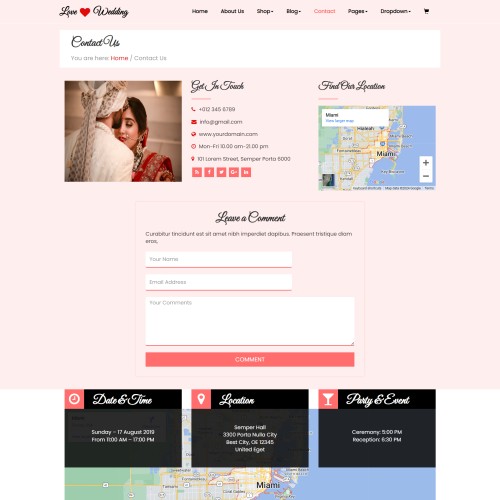Wedding Organiser Website Template Download - TemplateOnWeb