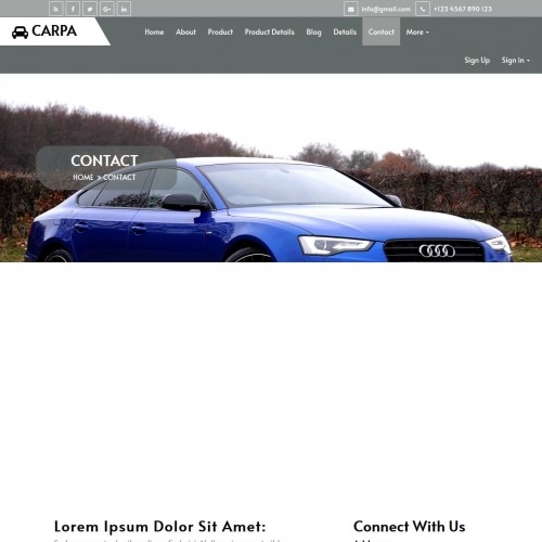 Car dealer website template