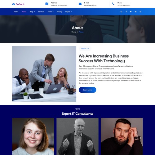 Html Template For Software Company Website - TemplateOnWeb