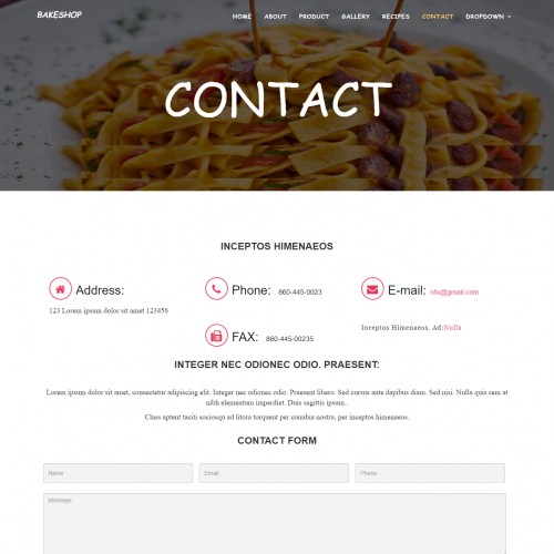 Bakery Website Template Free - TemplateOnWeb