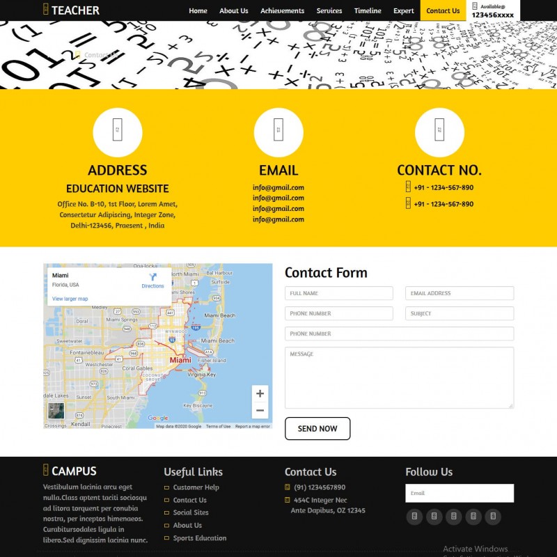 Teacher Website Template - Template On Web